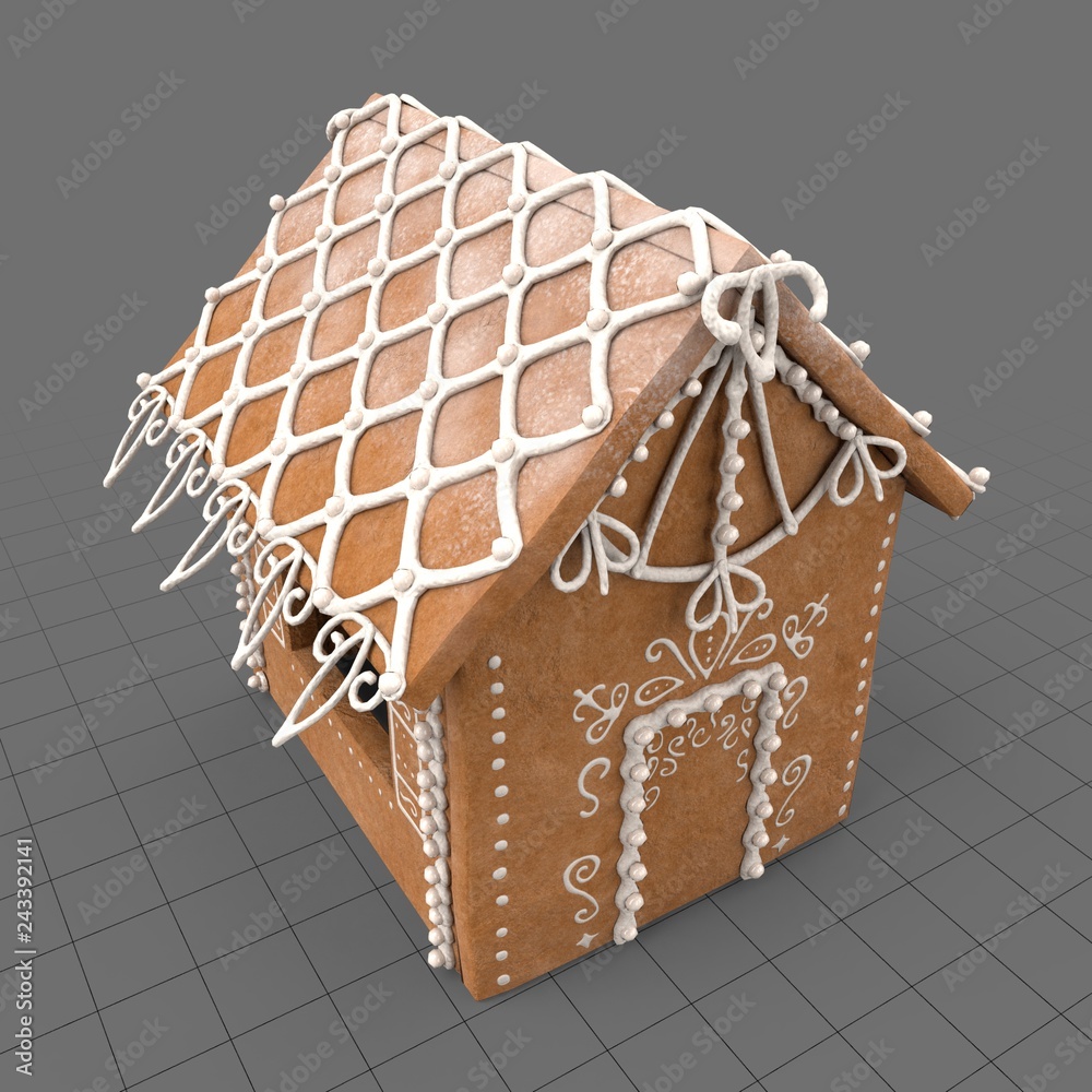 Gingerbread house 1 Stock 3D asset | Adobe Stock