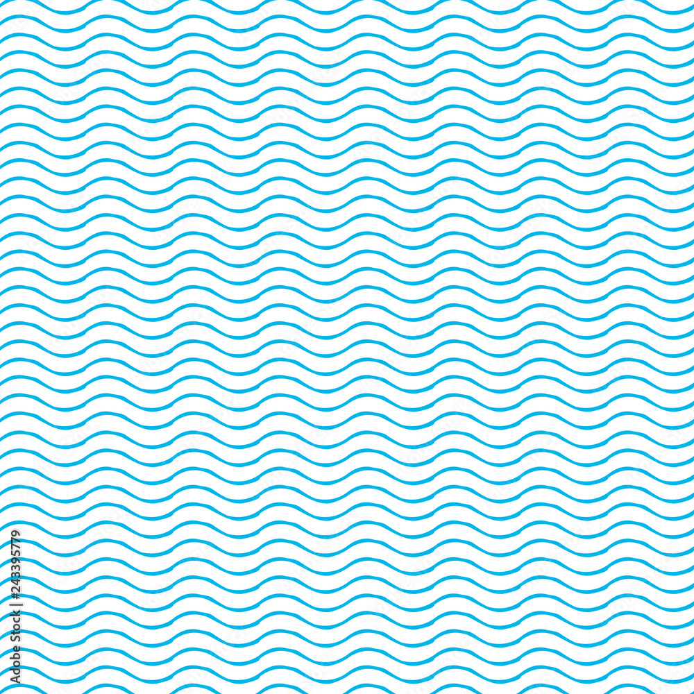 Blue Wave Pattern Linear Waves Background Vector Illustration Stock