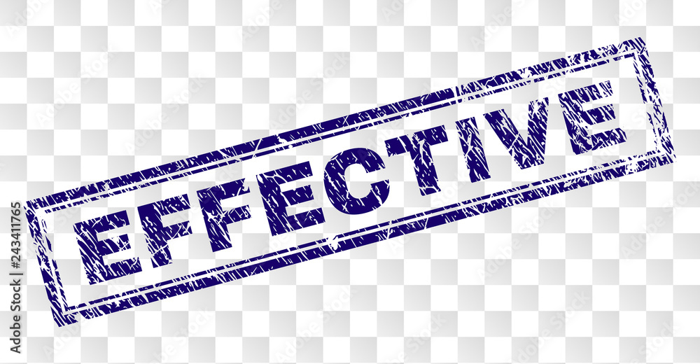 EFFECTIVE stamp seal imprint with rubber print style and double framed ...