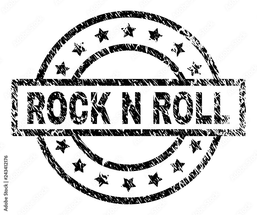 ROCK N ROLL Stamp Seal Watermark With Distress Style Designed With rock-n-roll-stamp-seal-watermark-with-distress-style-designed-with