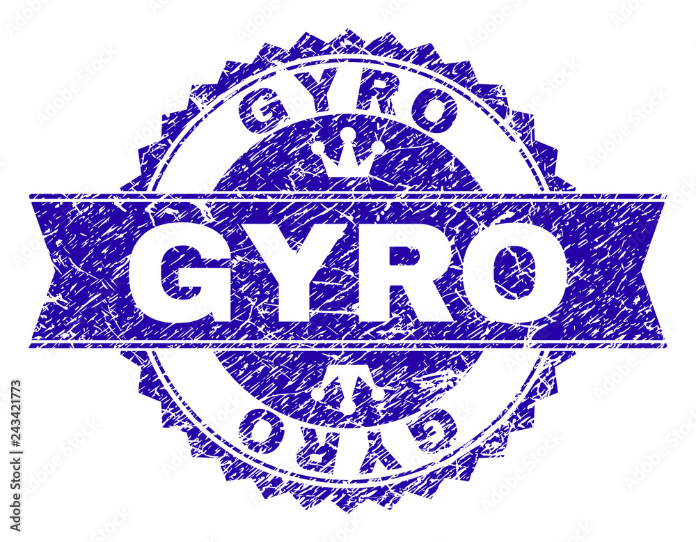GYRO rosette seal overlay with grunge style. Designed with round ...