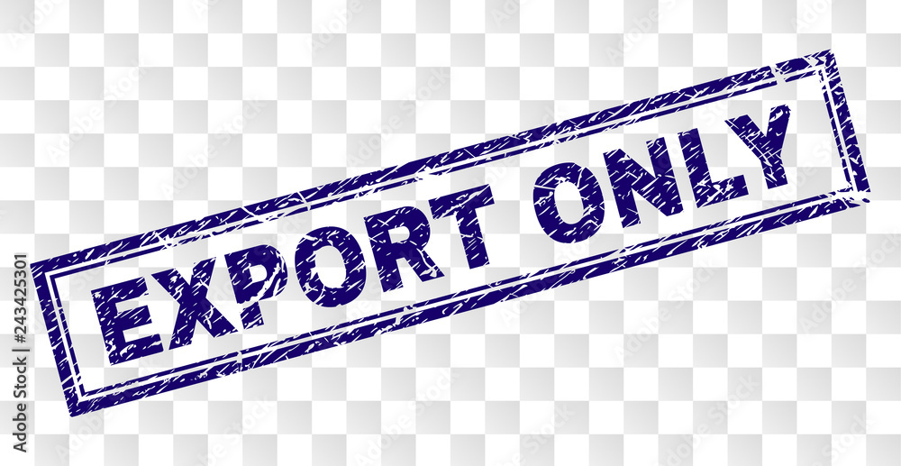 EXPORT ONLY stamp seal print with rubber print style and double framed ...