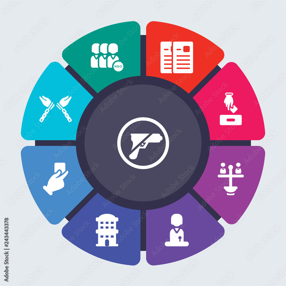political vector template for infographics. Business concept with 9 ...