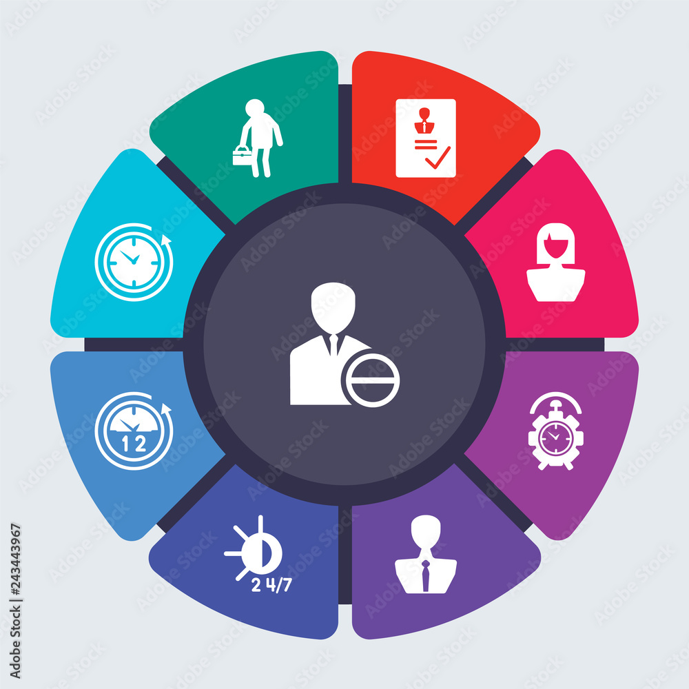 human resources vector template for infographics. Business concept with ...