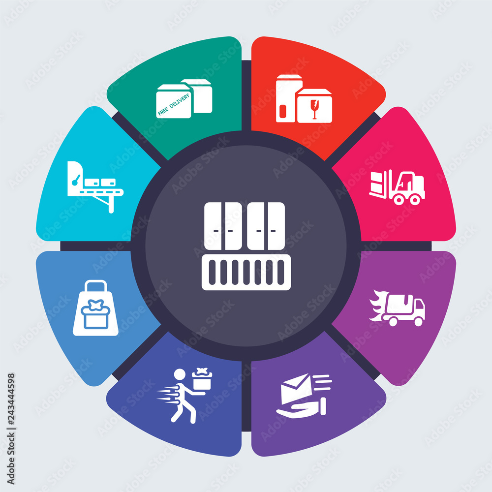 delivery and logistics vector template for infographics. Business ...