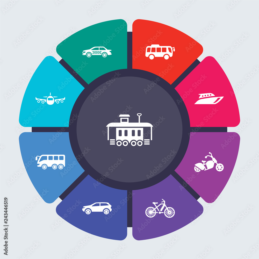 transportation vector template for infographics. Business concept with ...