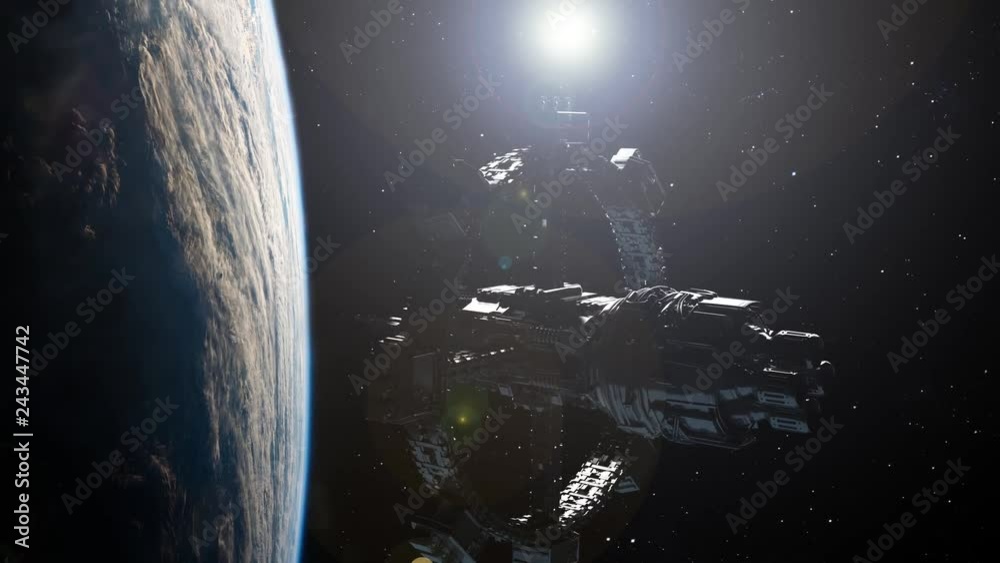 International Space Station in outer space over the planet Earth ...