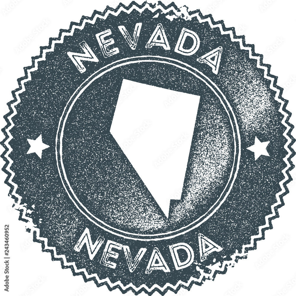 Nevada map vintage stamp. Retro style handmade label, badge or element ...
