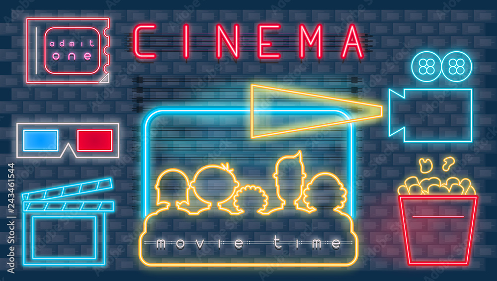 Cinema Banner Design Template Stock Vector | Adobe Stock