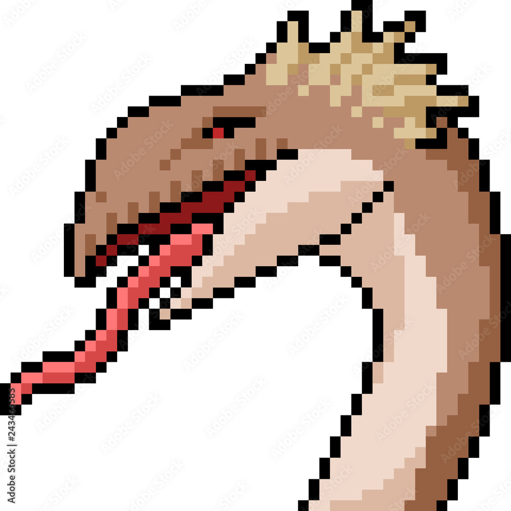 vector pixel art monster head Stock Vector | Adobe Stock