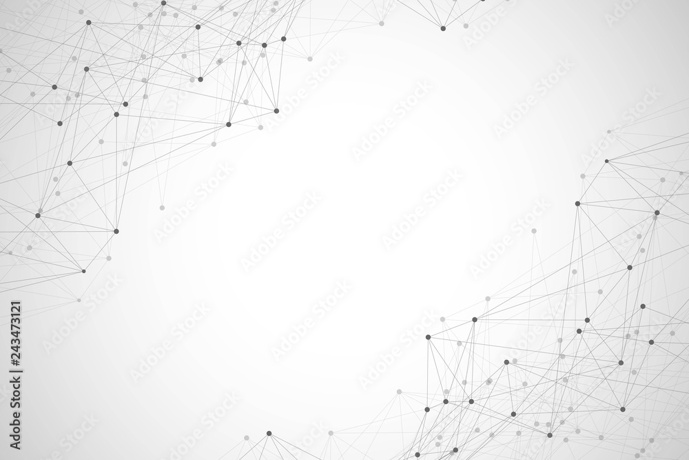 Networking connection concept abstract technology. Global network ...