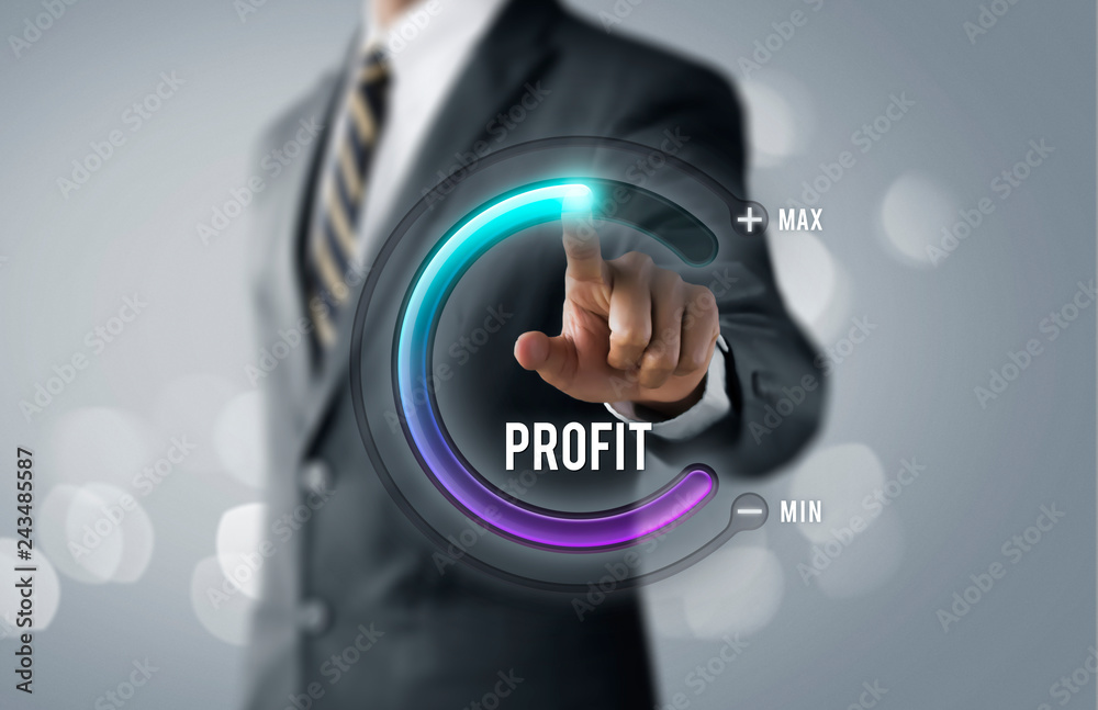 Profit growth, increase profit, raise profit or business growth concept ...