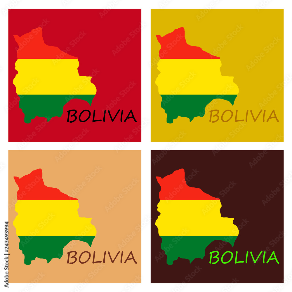 Bolivia Flag Map