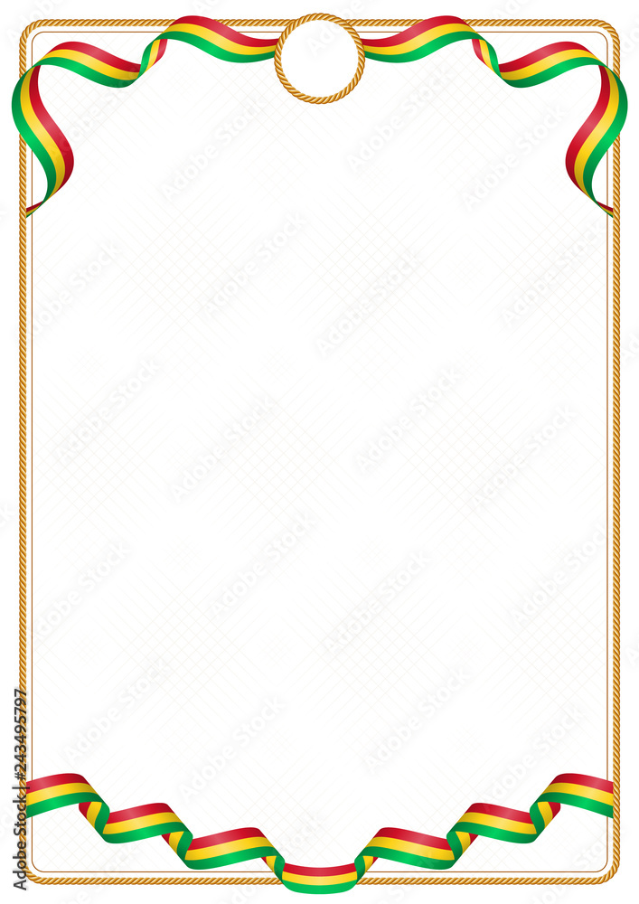 Frame and border of Guyana colors flag Stock Vector | Adobe Stock