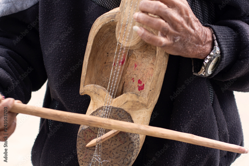 Nepali Sarangi playing Stock Photo | Adobe Stock