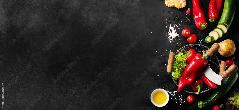 Food background with different vegetables Stock Photo | Adobe Stock