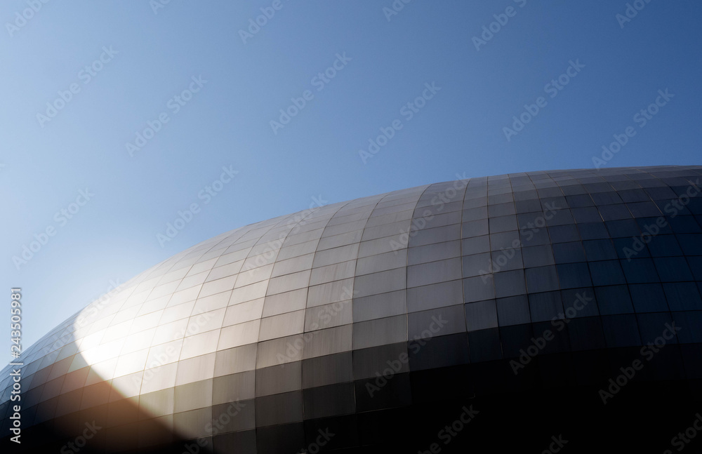 The details of dome building with aluminium composite panel design ...