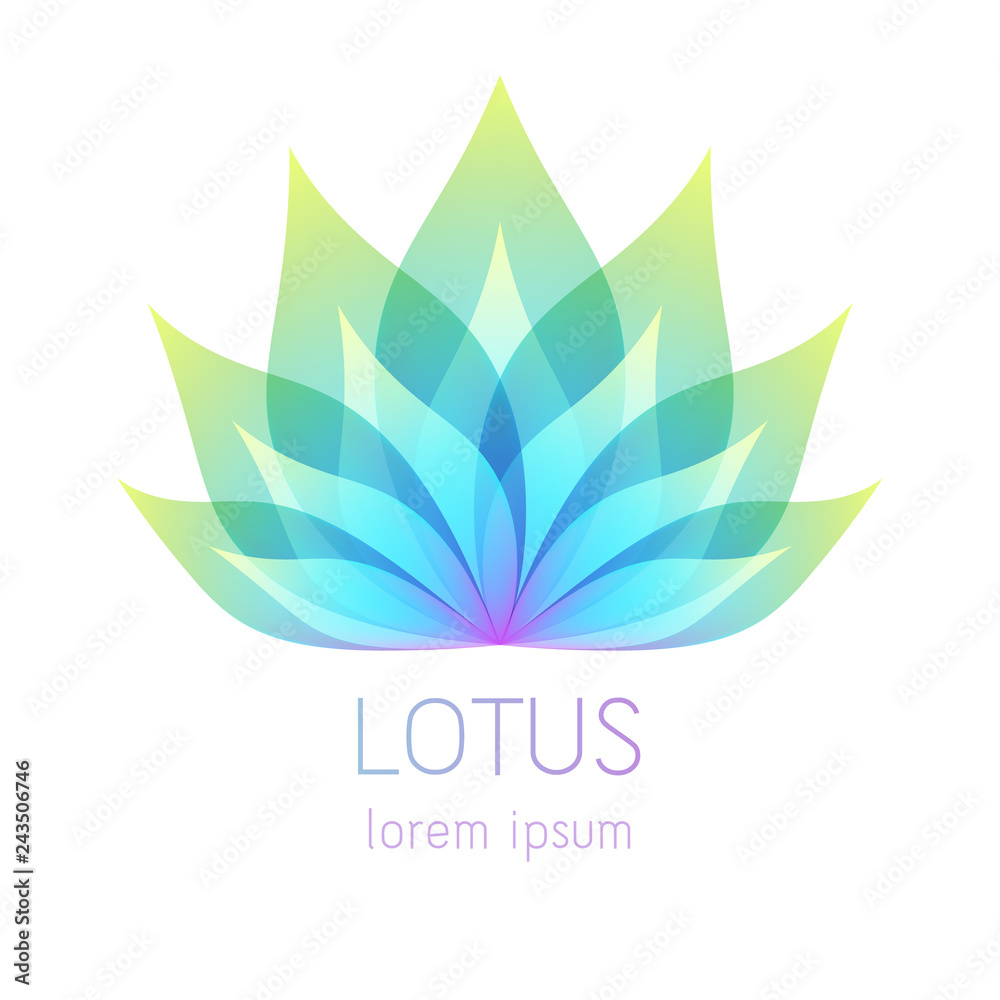 Beautiful lotus flower symbol. Stock Vector | Adobe Stock