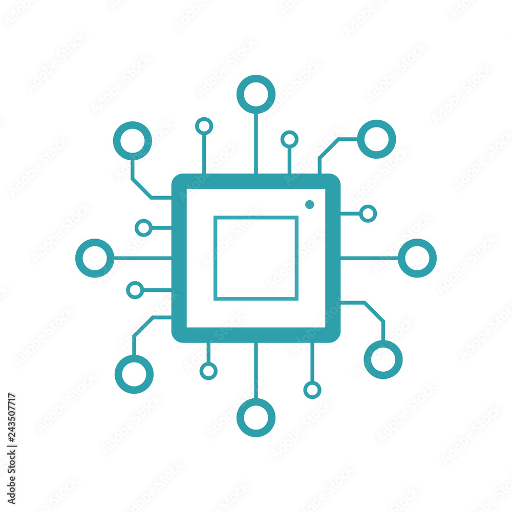 Didgital technology. Computer or server processor concept. Large ...