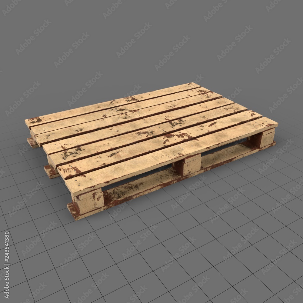 Dirty pallet 1 Stock 3D asset | Adobe Stock