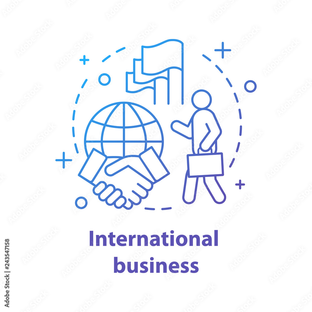 International business concept icon Stock Vector | Adobe Stock