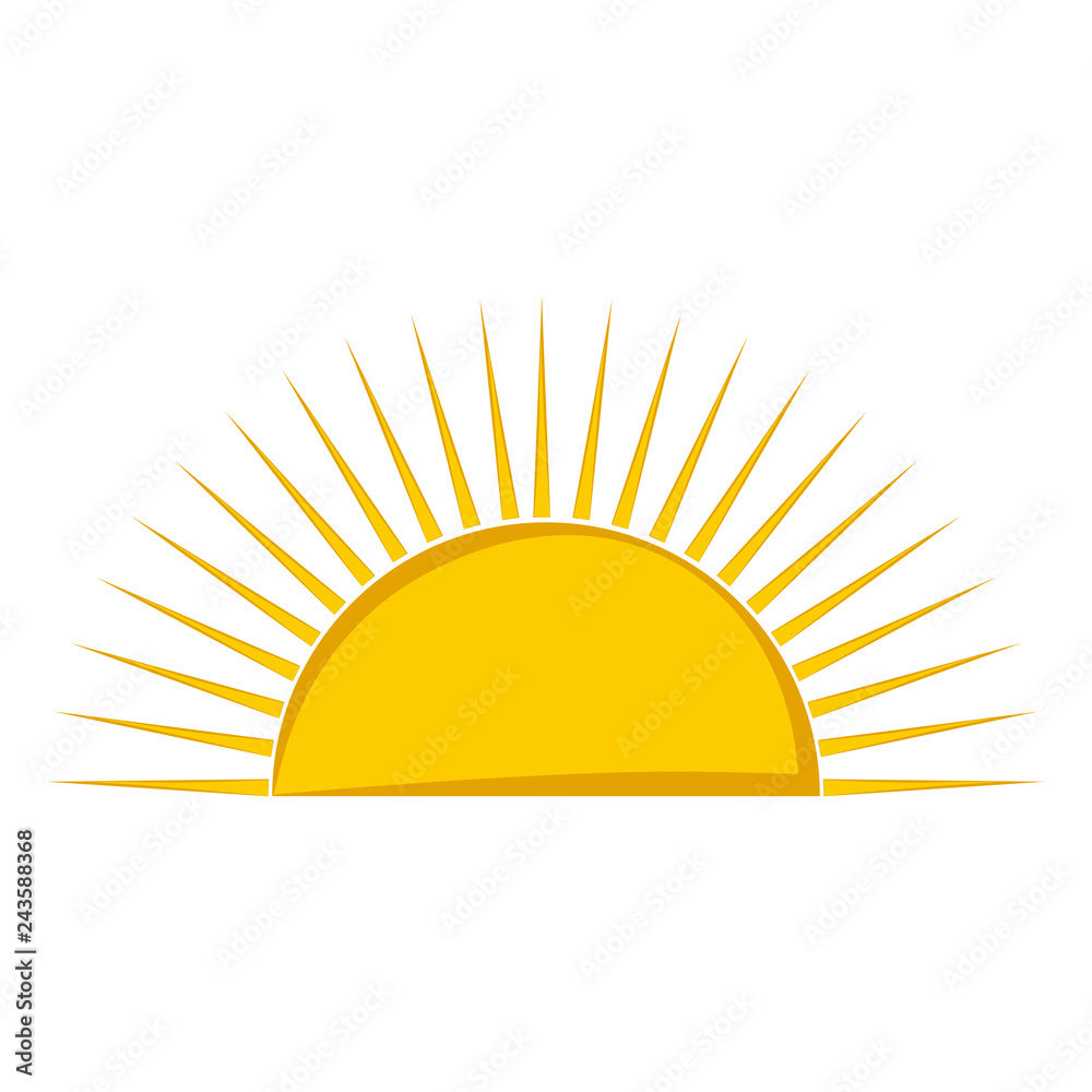 Isolated half sun icon. Vector illustration design Stock Vector | Adobe ...