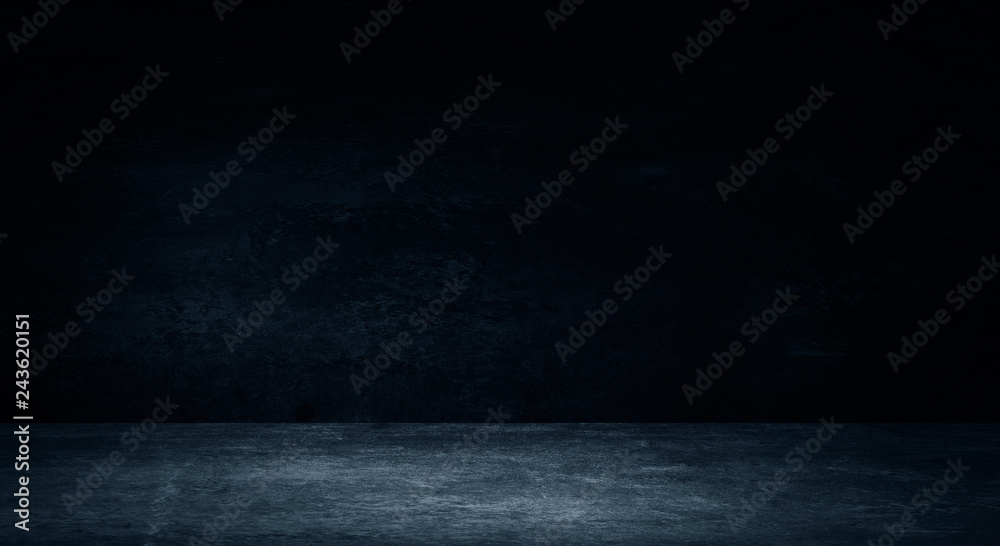 Empty black studio room. Dark background. Abstract dark empty studio ...