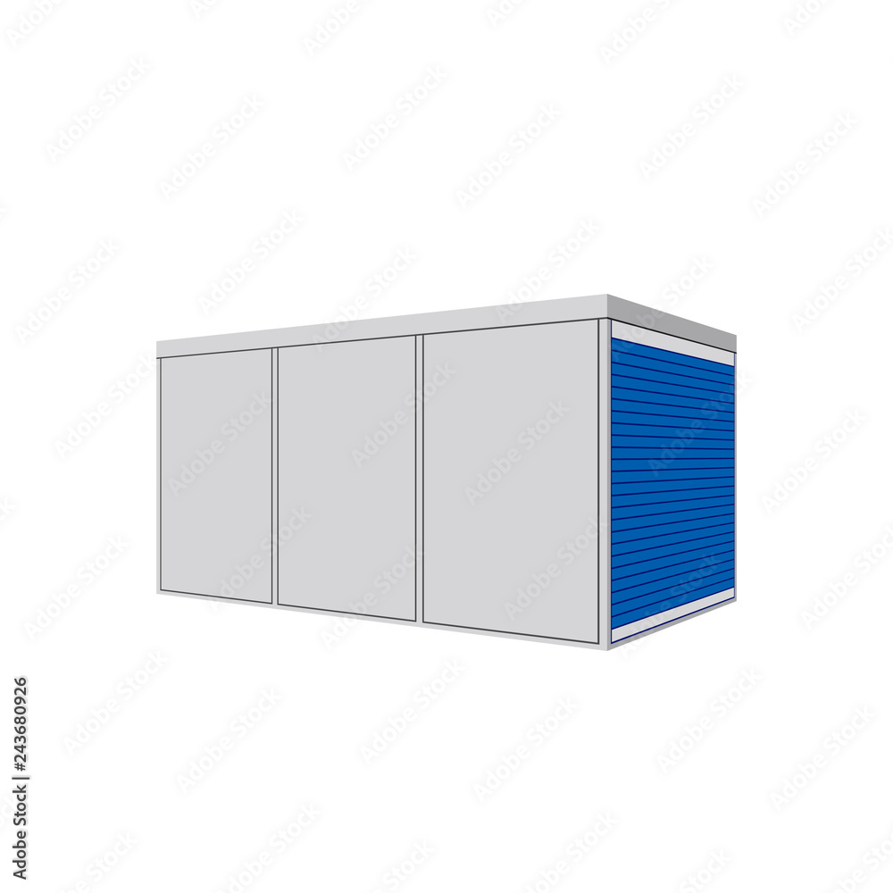 Portable storage container icon. Clipart image isolated on white ...