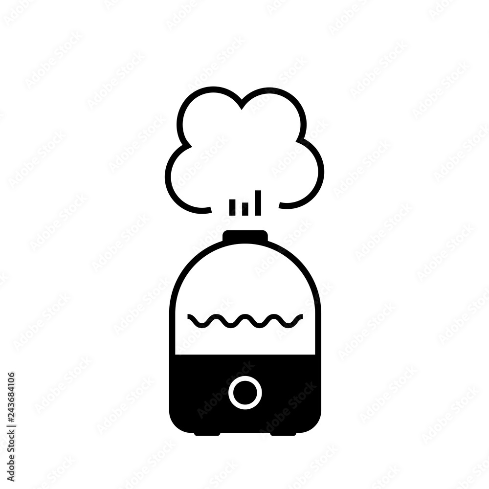 Humidifier silhouette icon. Clipart image isolated on white background ...