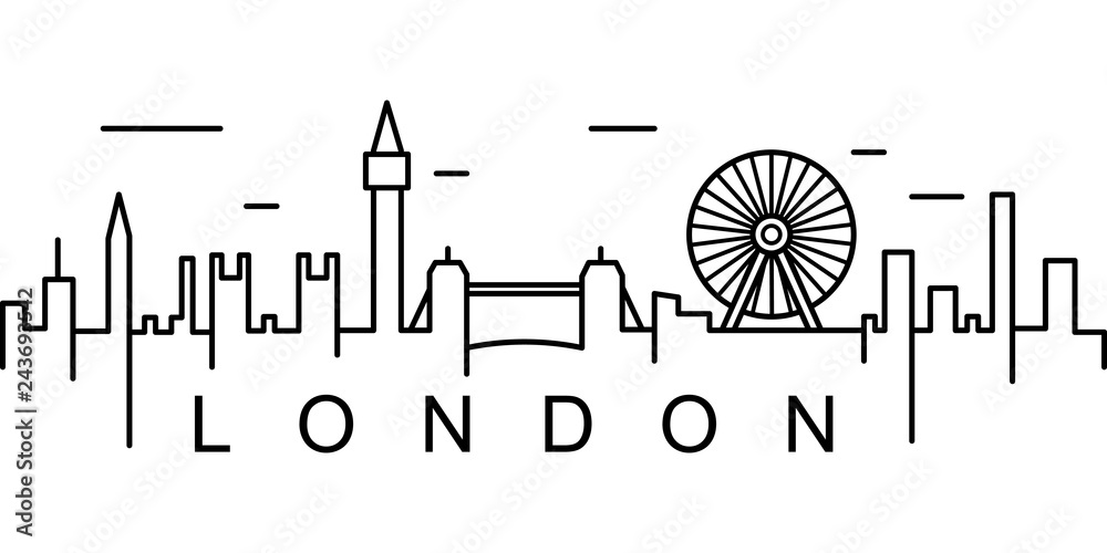 London outline icon. Can be used for web, logo, mobile app, UI, UX ...