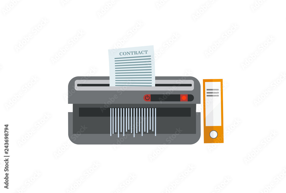 Shredder machine. Office device for destruction of documents with ...