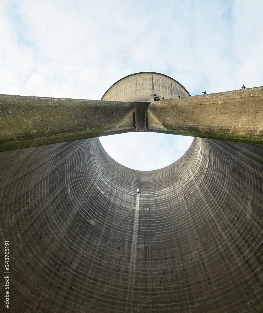 Concrete mega structure cooling tower Stock Photo | Adobe Stock
