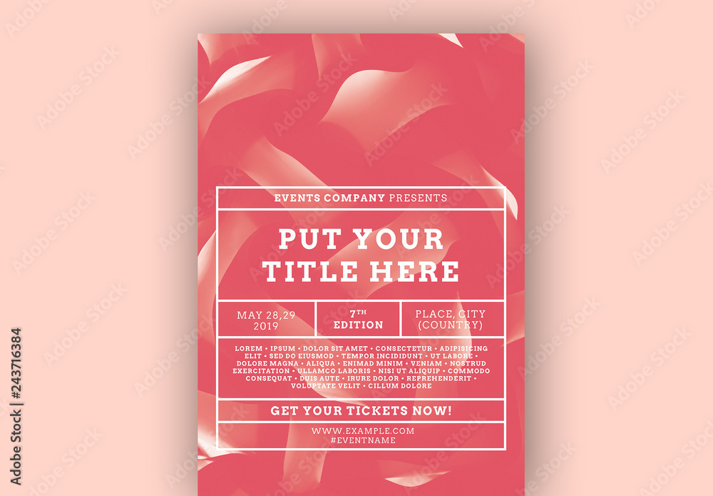 Poster Layout with Photo Placeholder Stock Template | Adobe Stock