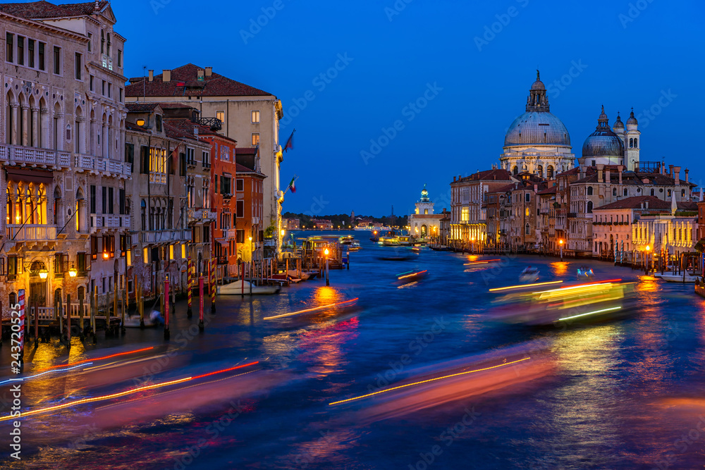 Grand Canal with Basilica di Santa Maria della Salute in Venice, Italy ...
