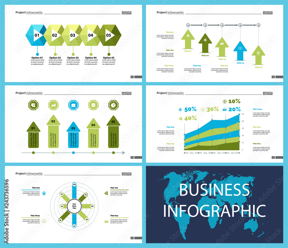 Set of management or statistics concept infographic charts. Business ...