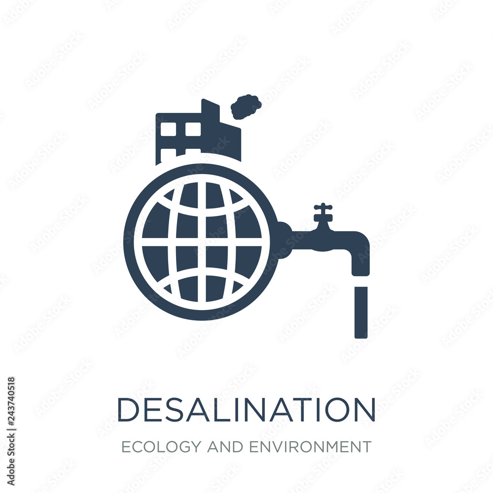 desalination icon vector on white background, desalination trend Stock ...