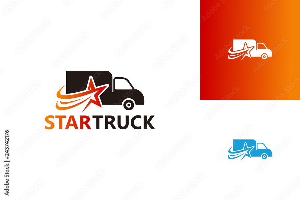 Star Truck Delivery Logo Template Design Vector, Emblem, Design Concept ...