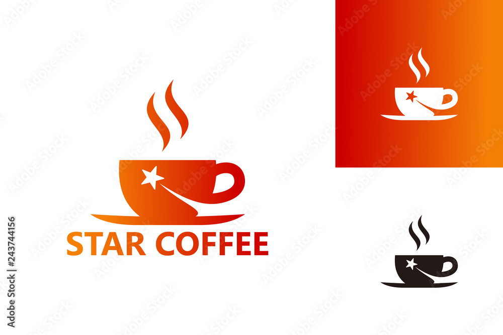 Star Coffee Logo Template Design Vector, Emblem, Design Concept ...