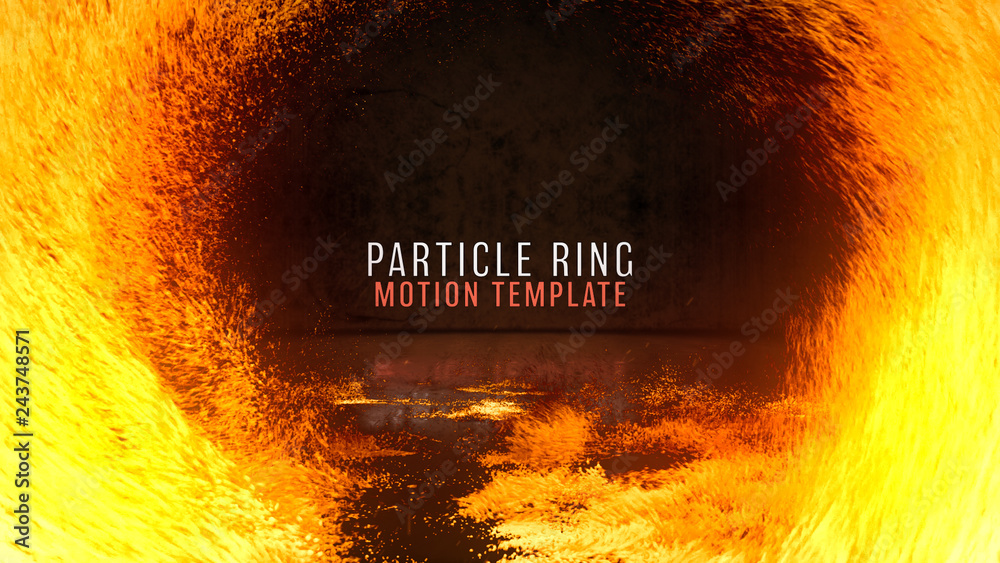 Particle Ring Title Stock Template | Adobe Stock