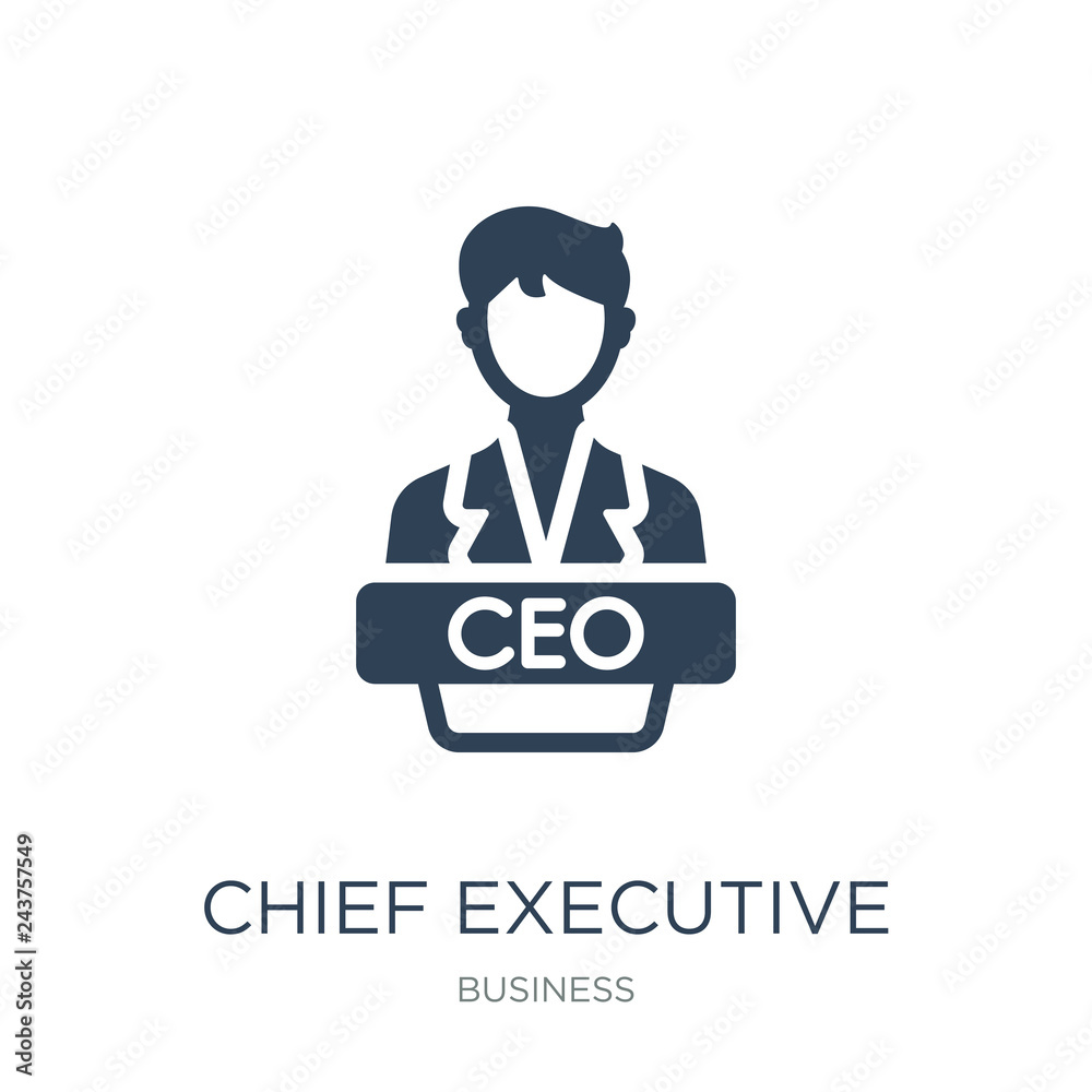 chief executive officer icon vector on white background, chief e Stock ...