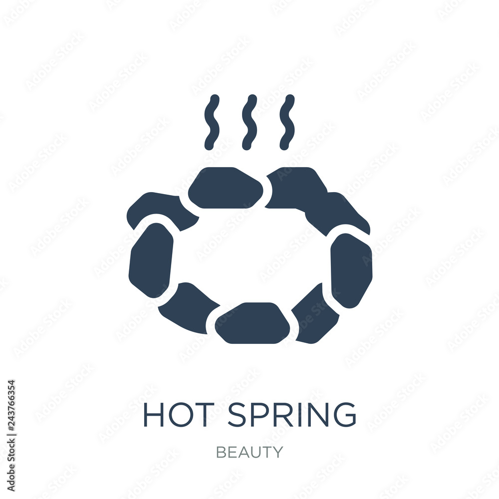 hot spring icon vector on white background, hot spring trendy fi Stock ...