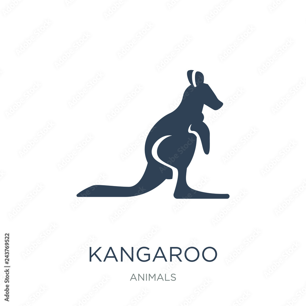 kangaroo icon vector on white background, kangaroo trendy filled Stock ...