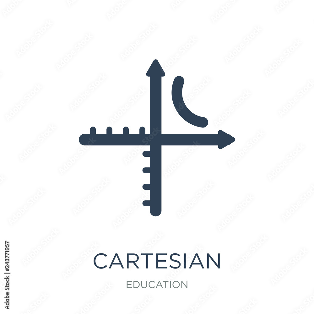 cartesian coordinate system icon vector on white background, car Stock ...