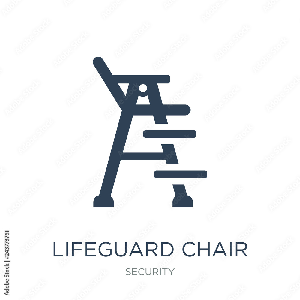 lifeguard chair icon vector on white background, lifeguard chair trendy ...