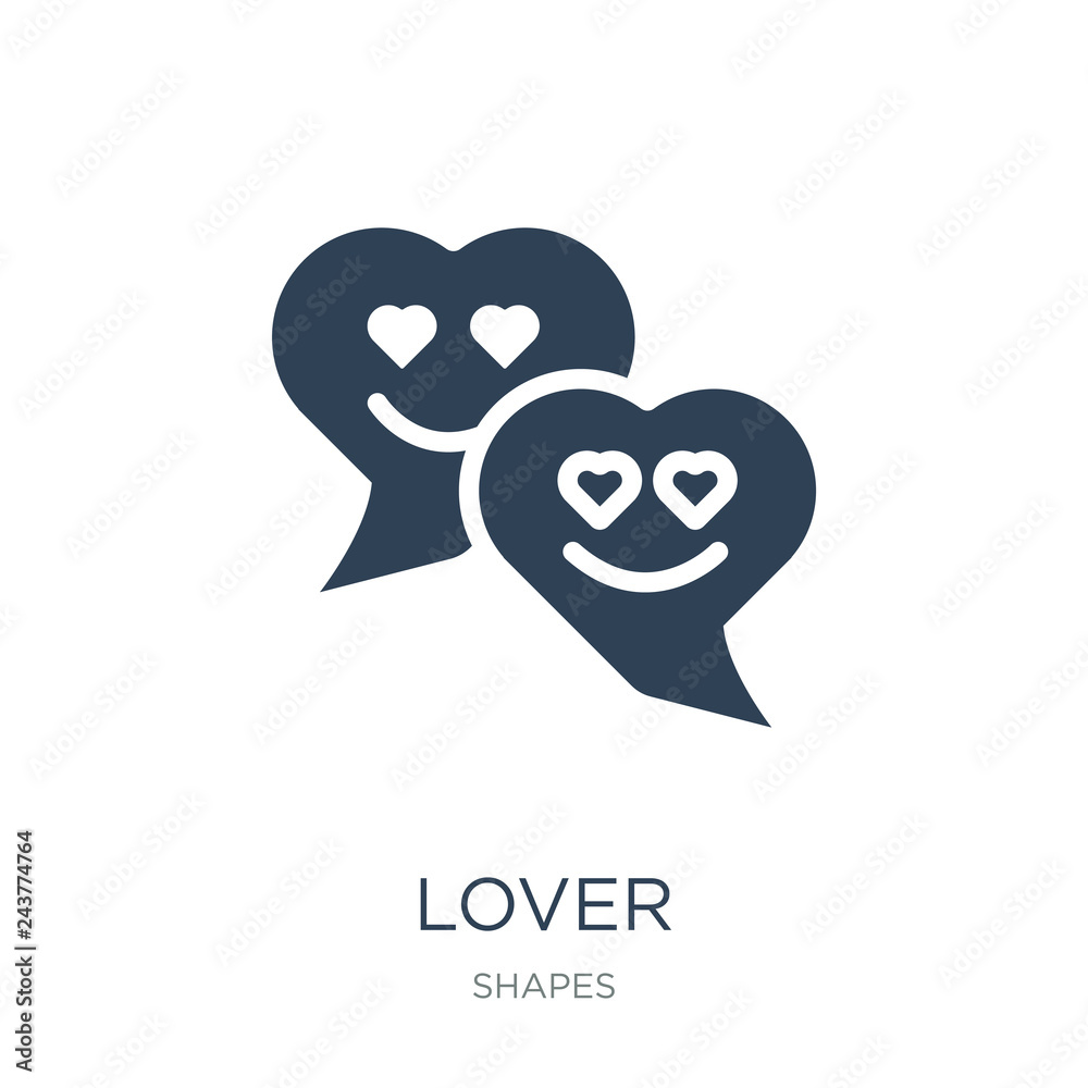 lover icon vector on white background, lover trendy filled icons from ...
