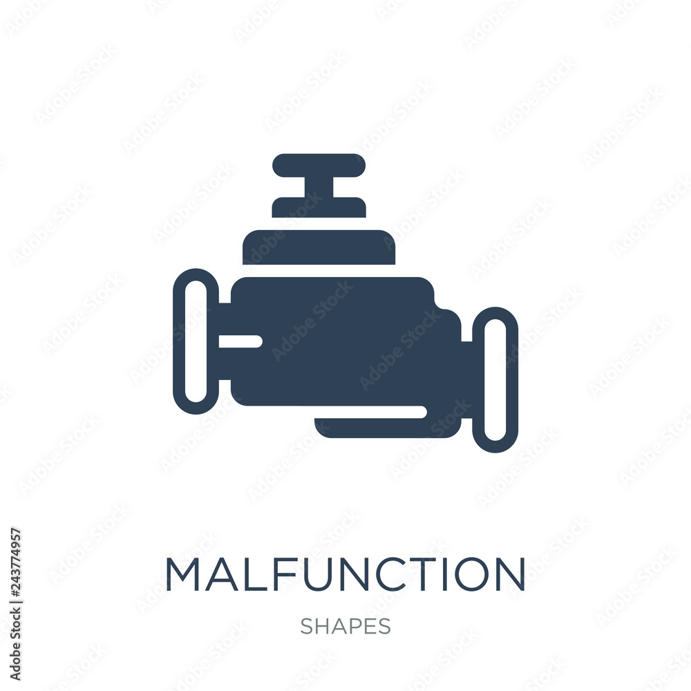 malfunction indicador icon vector on white background, malfunction ...