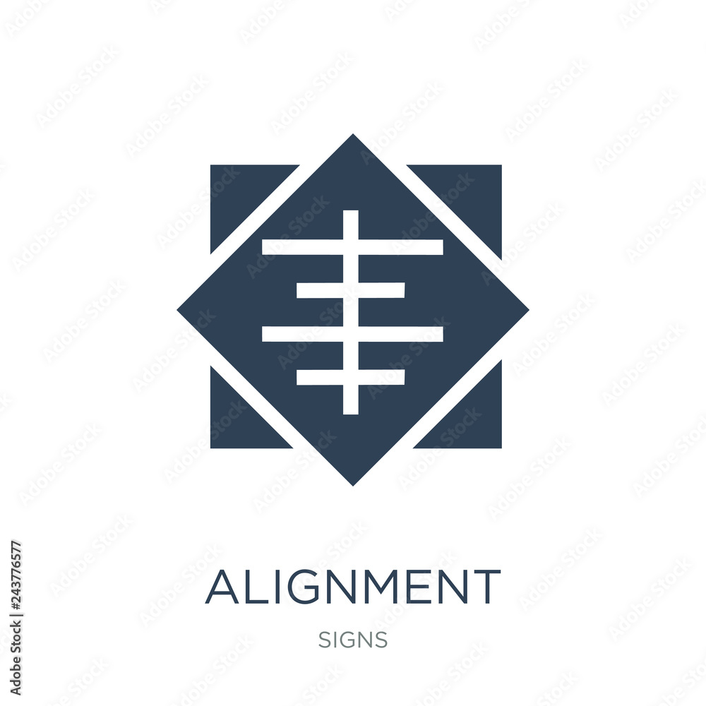 alignment icon vector on white background, alignment trendy filled ...