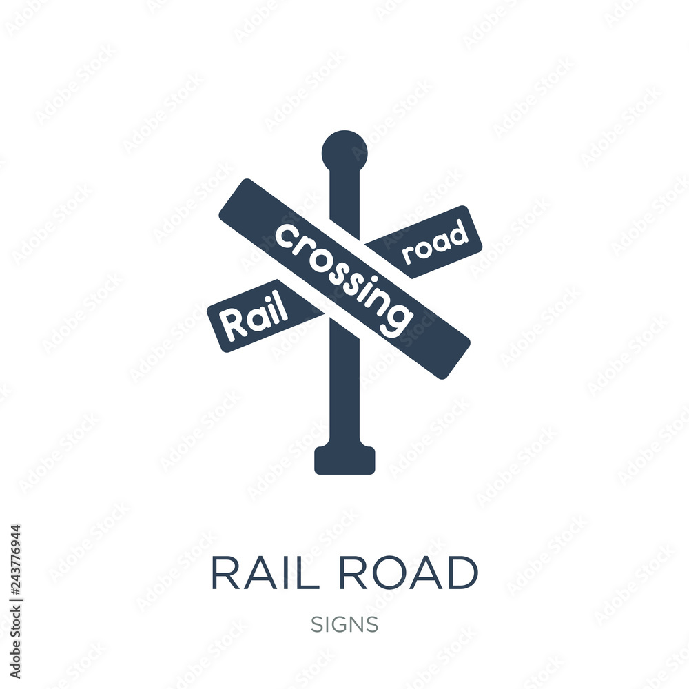 rail road crossing cross icon vector on white background, rail road ...