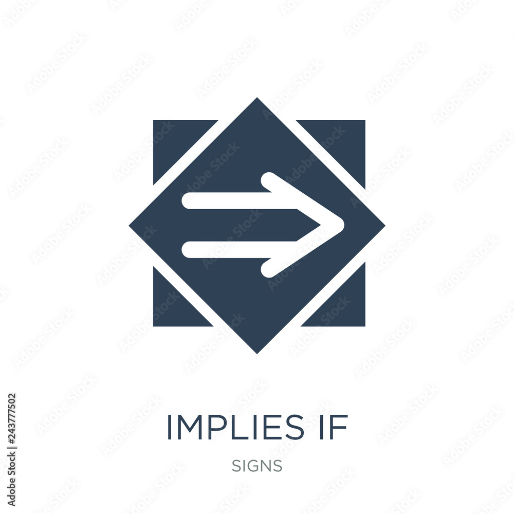 implies if icon vector on white background, implies if trendy filled ...