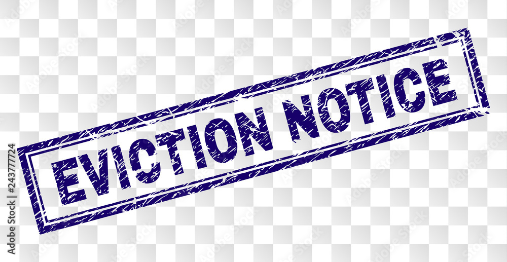 EVICTION NOTICE stamp seal print with rubber print style and double ...